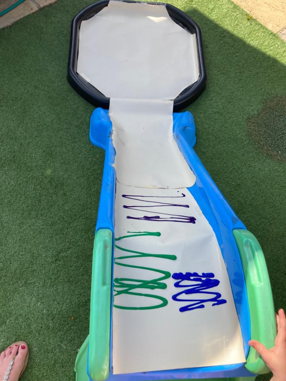 Monster Truck slide painting | The Parenting Daily