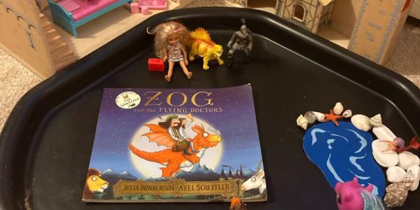 Zog and the flying doctors tuff tray | The Parenting Daily